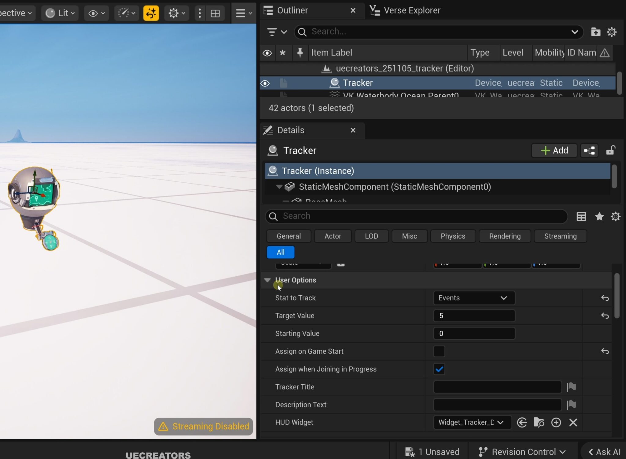 【UEFN】Tracker Device（トラッカーの仕掛け）の使い方｜Verse制御と持続データ｜UECREATORS